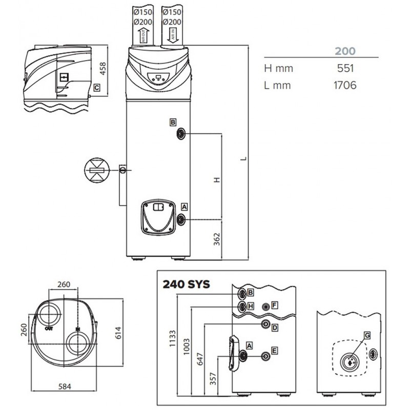ARISTON NUOS PRIMO 200 HC Ohřívač vody s tepelným čerpadlem, 200l 3069653